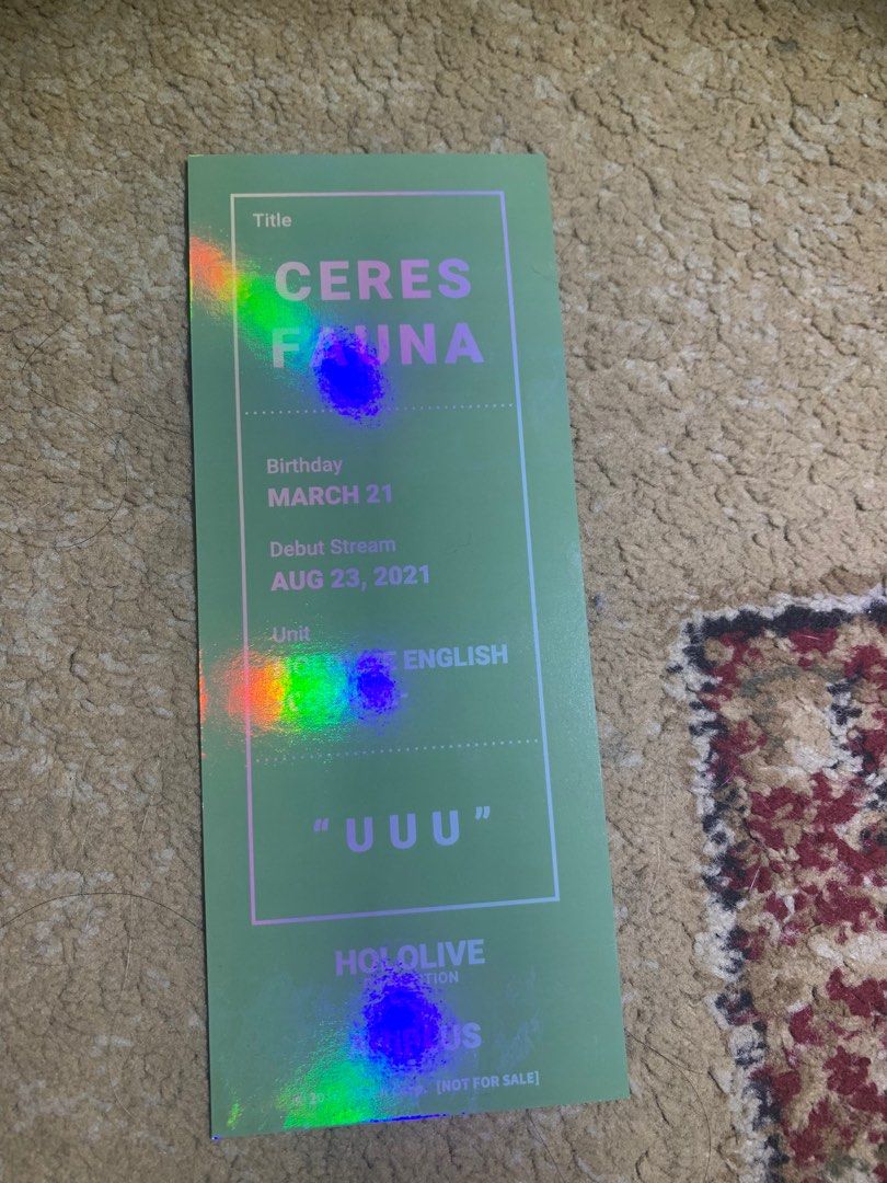 (WTT) hololive aniplus Kronii/ Fauna holographic card, Hobbies & Toys ...