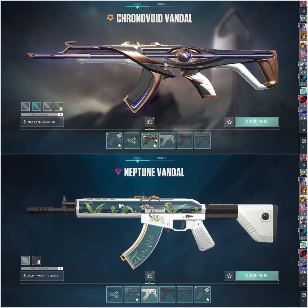 XENO KNIFE+CHRONOVOID VANDAL+RGX PHANTOM, 10 PREMIUM VALORANT ACCOUNT ...