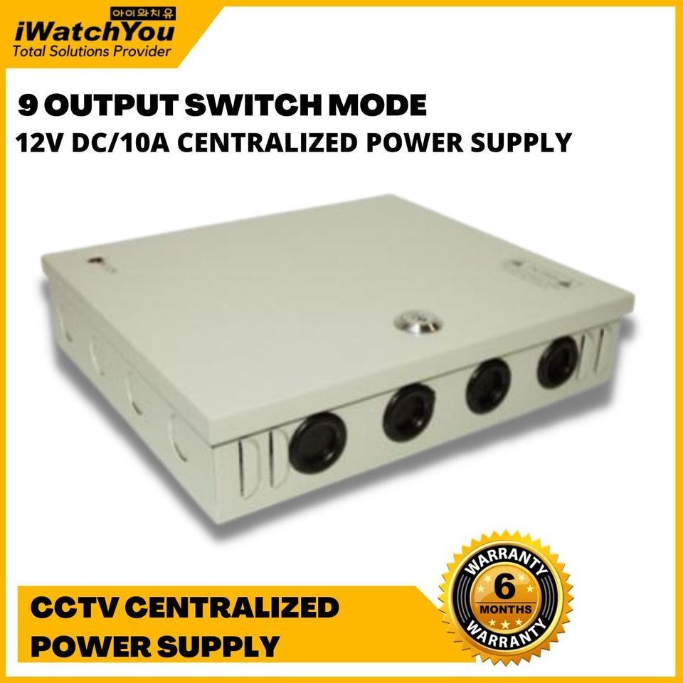 12VDC 10A 9 Output Switch Mode with PPTC or Resettable fuse Centralized Power Supply, Furniture ...