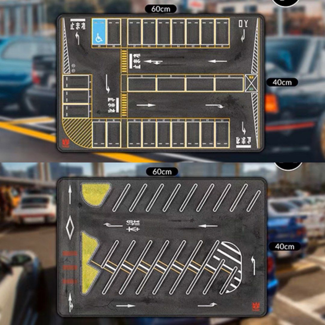 1/64 Carpark Parking Lot Mousepad Mat for Hot Wheels Tomica Poprace Mini GT Kaido House Inno64 ...