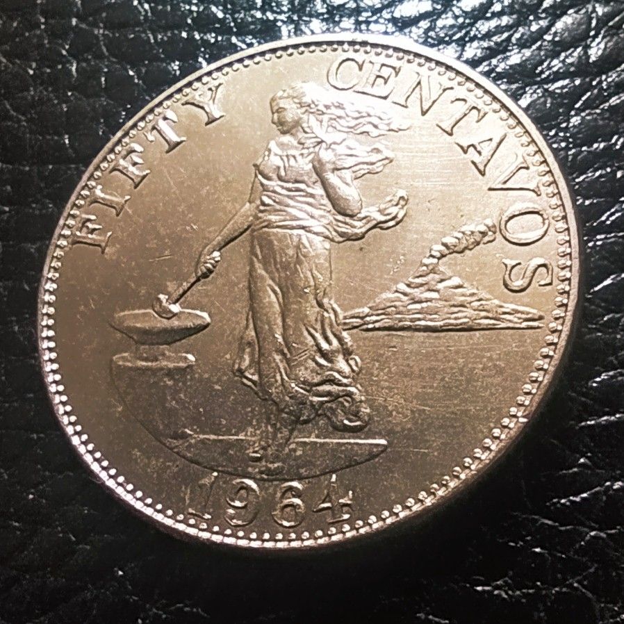 1964 50cents Philippine vintage almost uncirculated coins, Hobbies ...