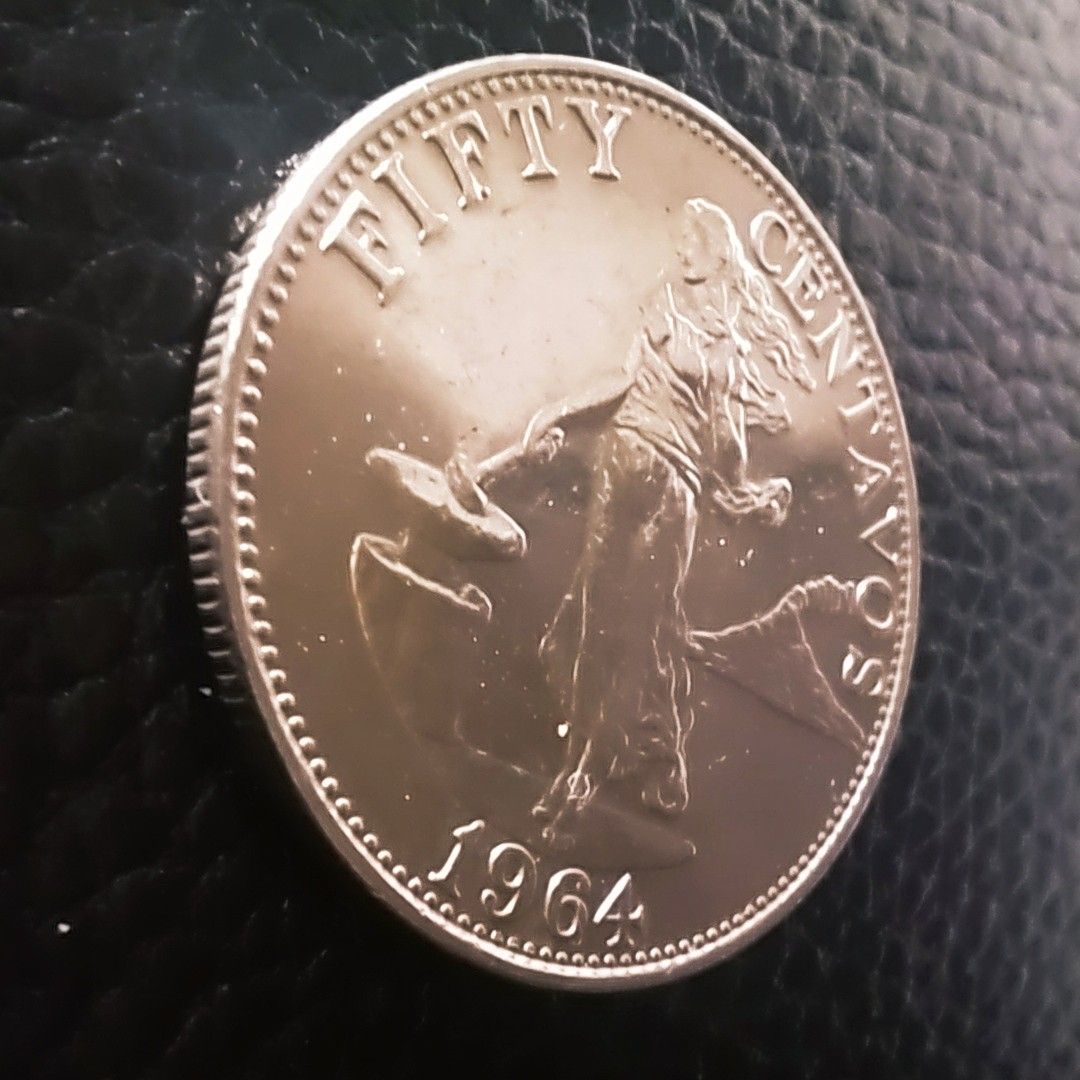 1964 50cents Philippine vintage almost uncirculated coins, Hobbies & Toys, Memorabilia ...