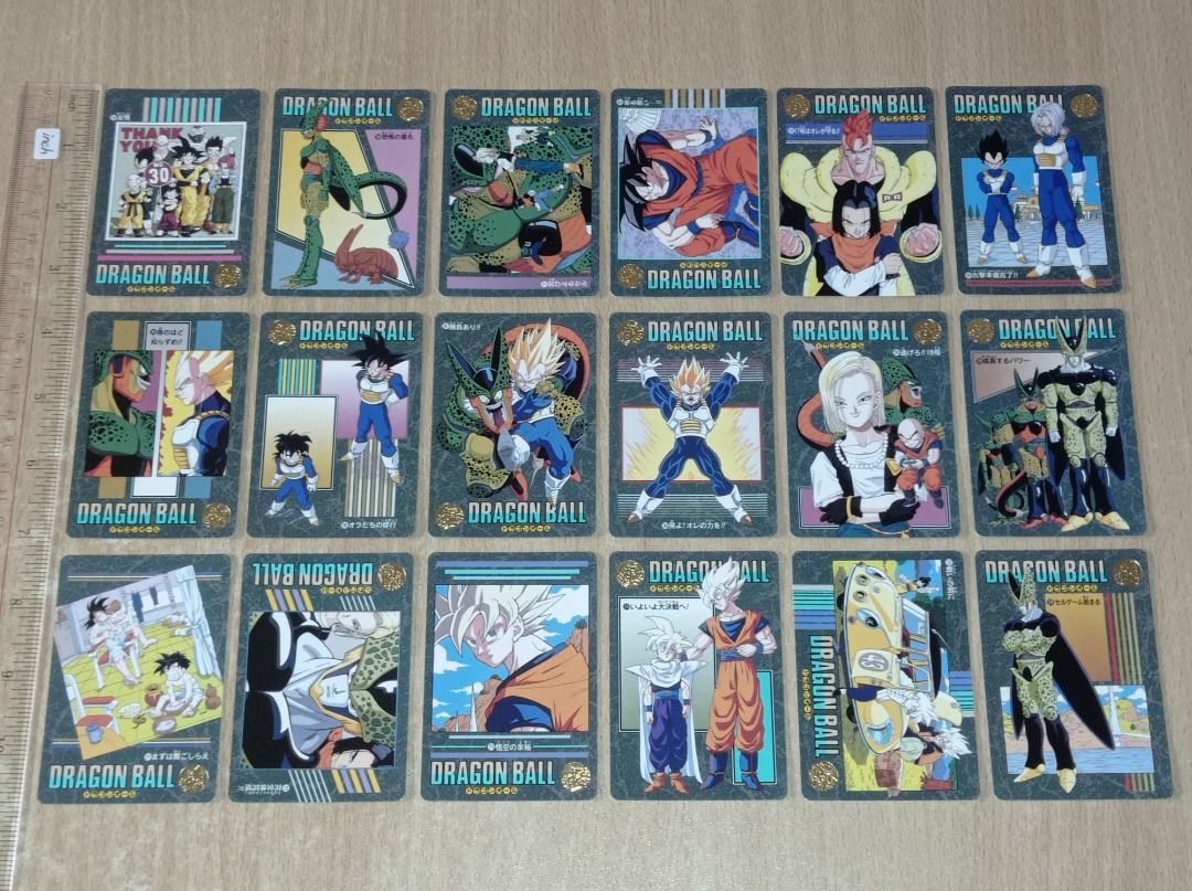 1995年版 95%新 Bandai DragonBall Visual Adventure Part 7 EX 龍珠風雲 白卡 咭 全套36 ...