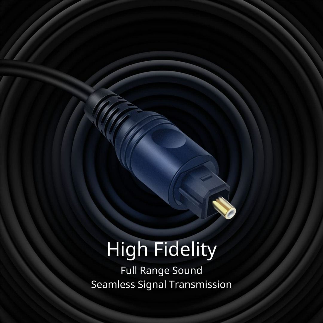 3426) 15ft Digital Optical Audio Cable S/PDIF Optical Toslink TV Cable ...
