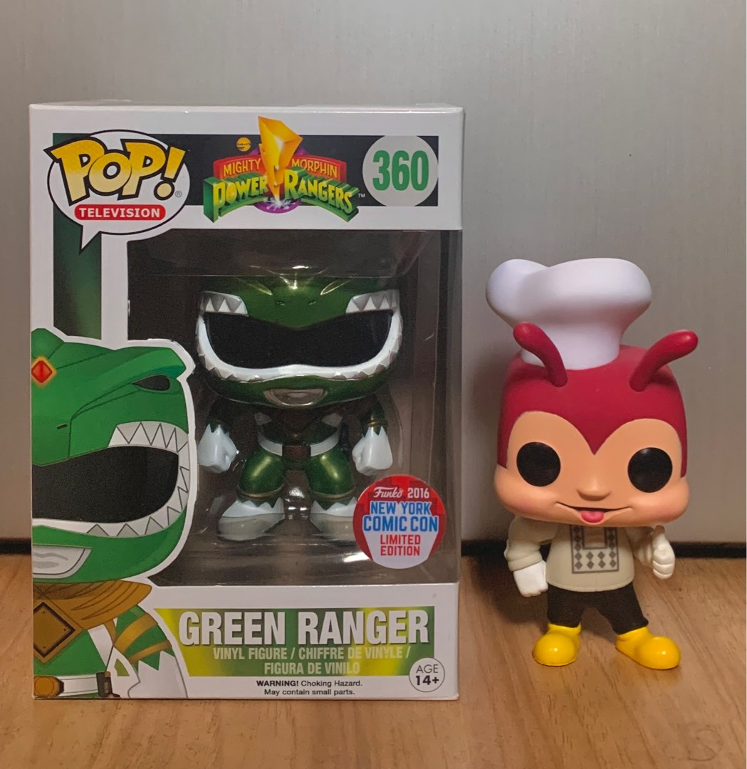360 Green Ranger Metallic NYCC Stickered Funko Pop with Free OOB ...