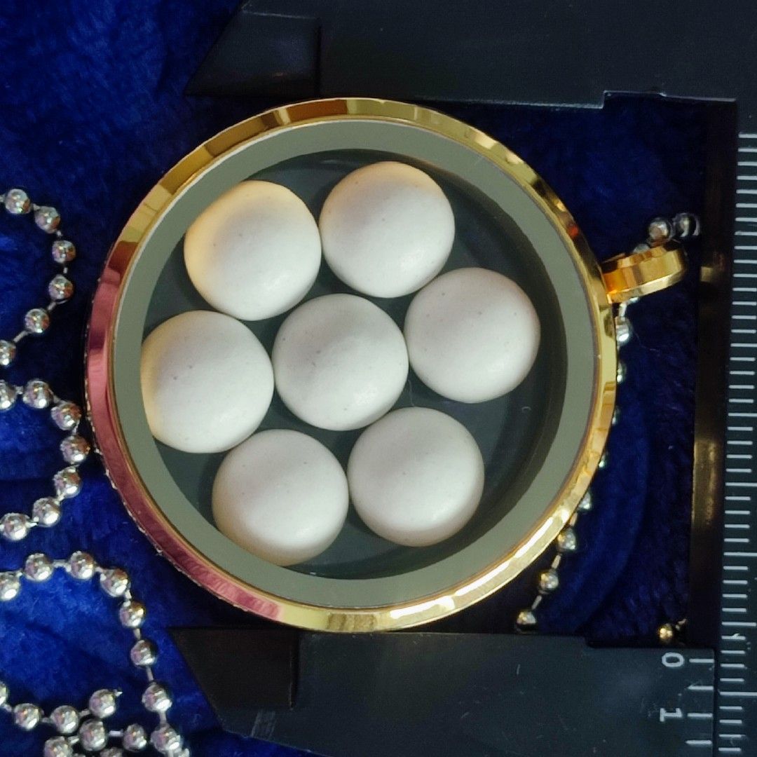 Arahant Relic Stone Eggs Pendant + Necklace/ 5A White LEKLAI Rounded /7 ...
