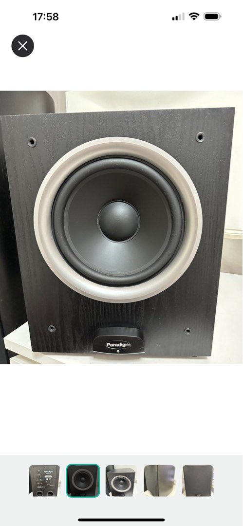 Audiolab 6000A >(Paradigm PDR-80 (Active Subwoofer)> mission-M31i ...