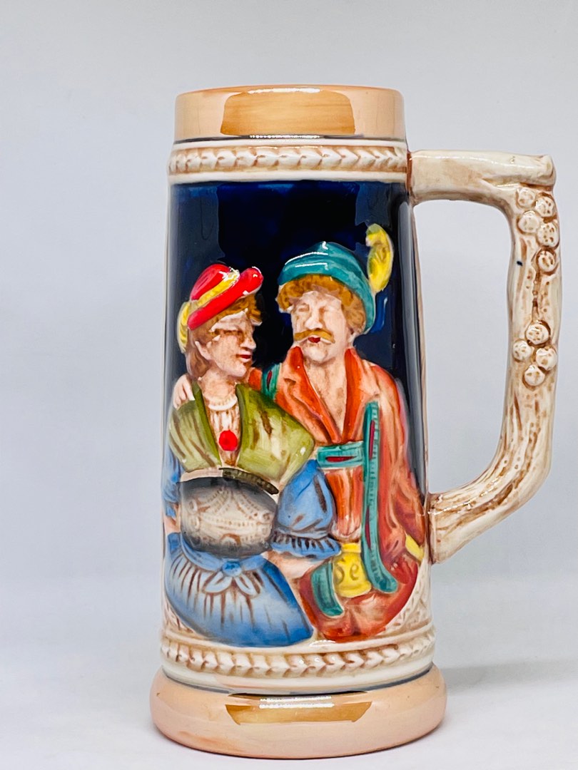Beer Stein - German Style Beer Mug - hand painted beer mug - Embossed ...
