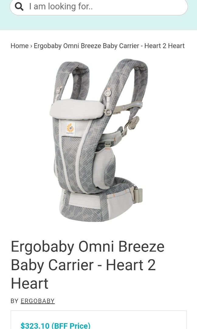 NEW Ergobaby Omni Breeze Heart 2 Heart Carrier, Babies & Kids, Going ...