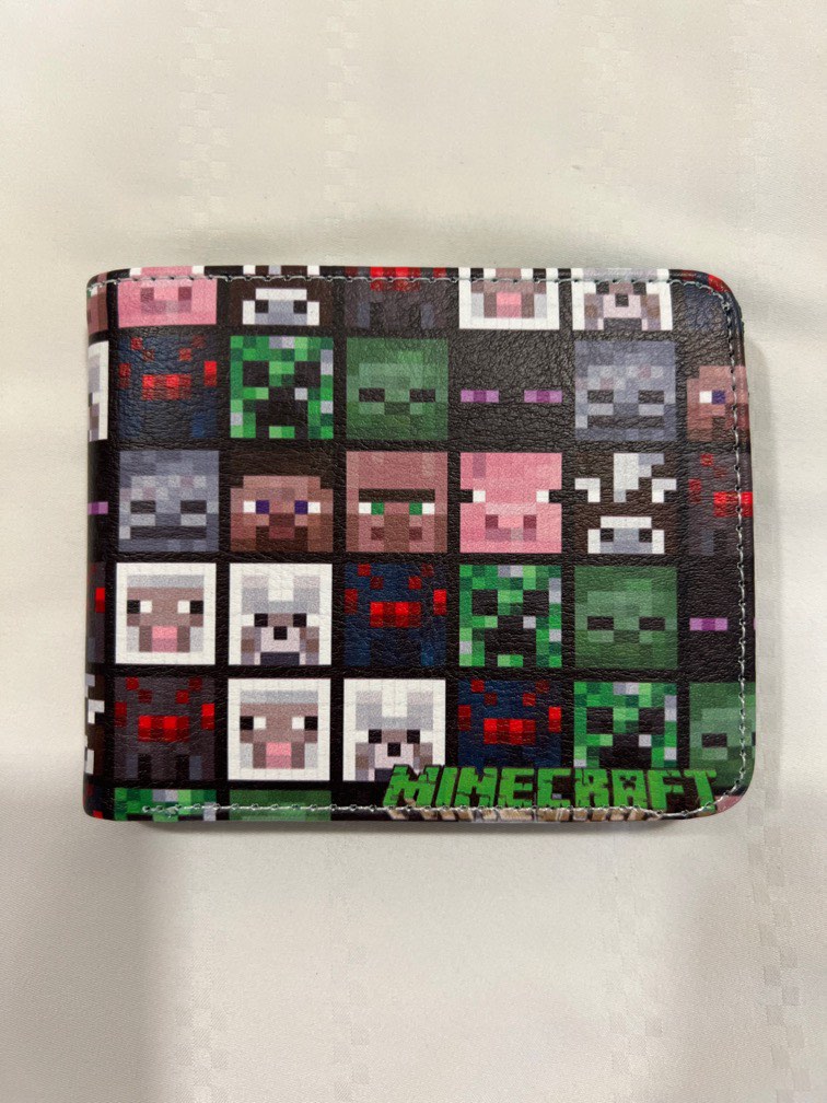 Brand new minecraft bifold wallet for kid and children, Women's Fashion ...