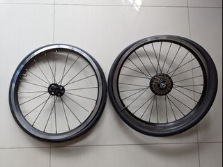 Brompton original trolley rubber wheels, Sports Equipment, Bicycles ...