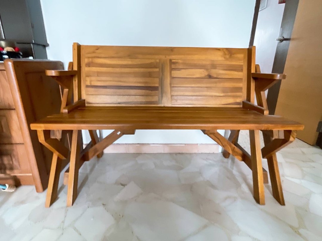 BTO Space saving interchangeable sofa/bench and table with chair ...