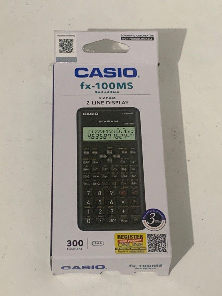 Casio fx-100MS 2nd edition | 300 functions, Computers & Tech, Office & Business Technology on ...