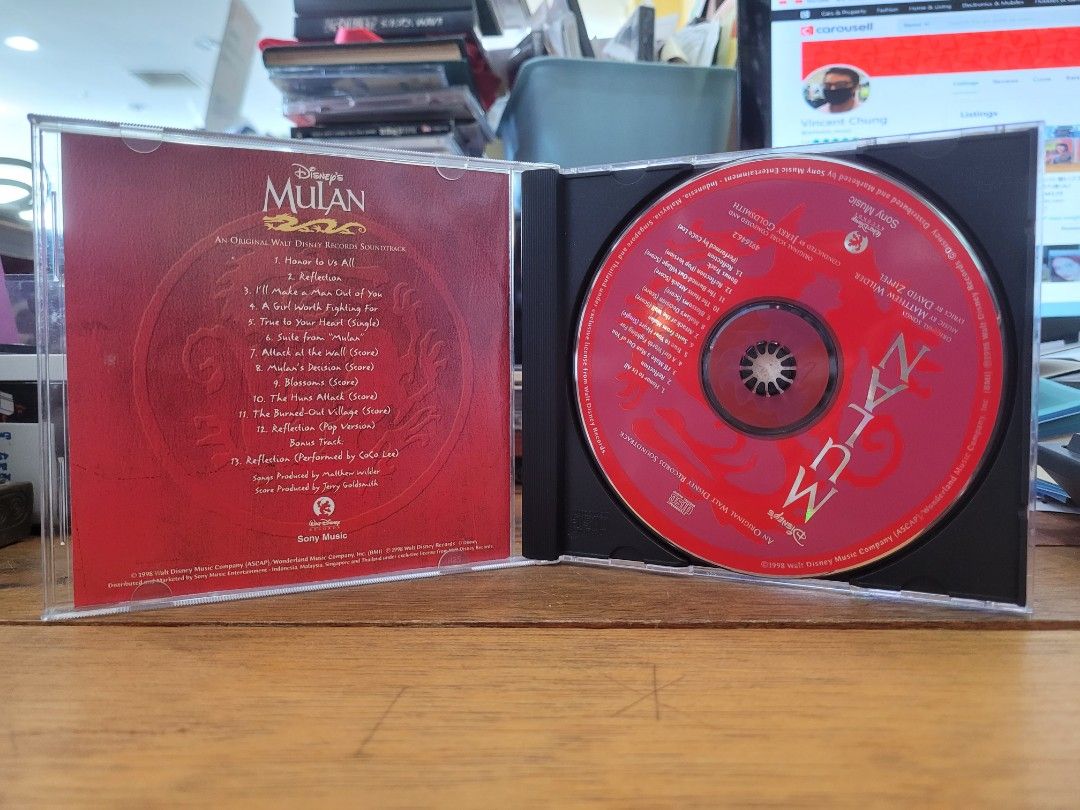 (CD) Disney's Mulan 1998 OST / Soundtrack, Hobbies & Toys, Music & Media, CDs & DVDs on Carousell