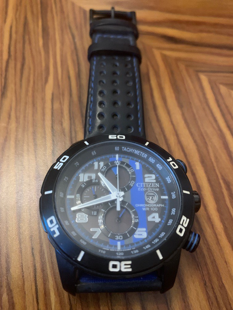 Citizen - Primo Black Dial Polyurethane Coated Leather Strap CA0467-03E ...