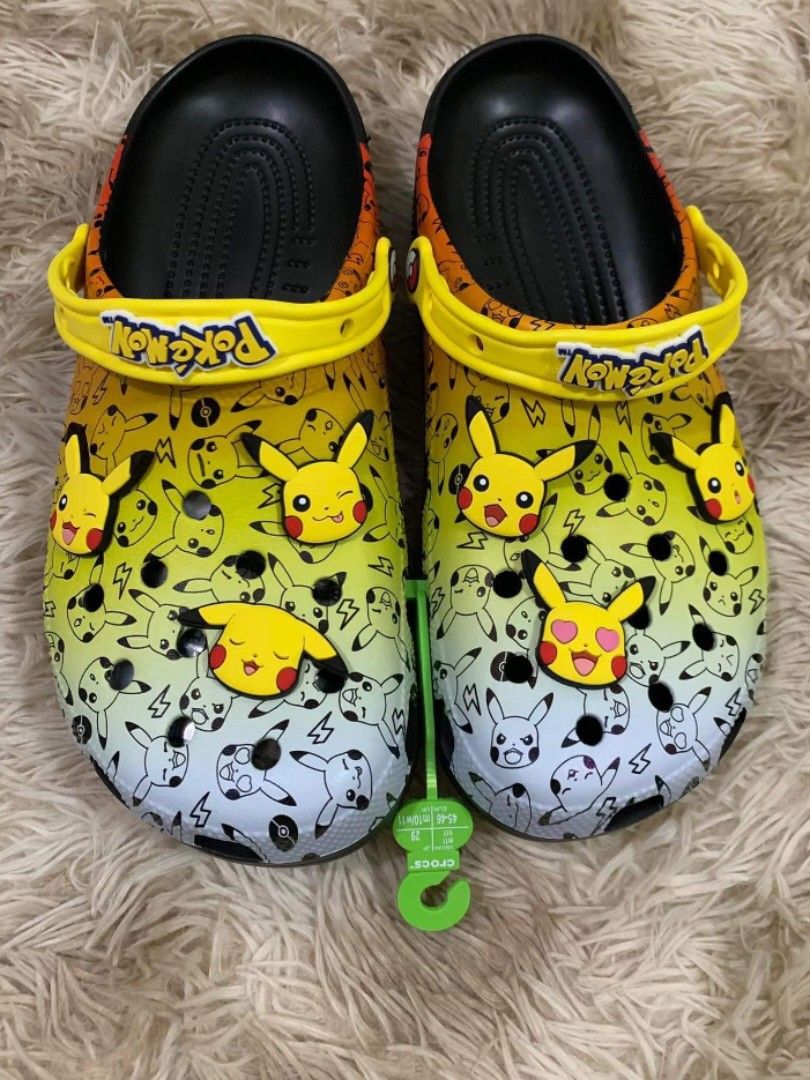 Crocs Pikachu - M11, Men's Fashion, Footwear, Slippers & Slides on ...