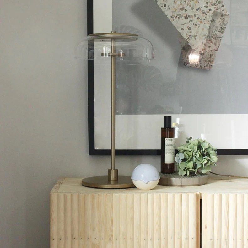 DANIEL Glass Arched Lamp, Furniture & Home Living, Lighting & Fans ...