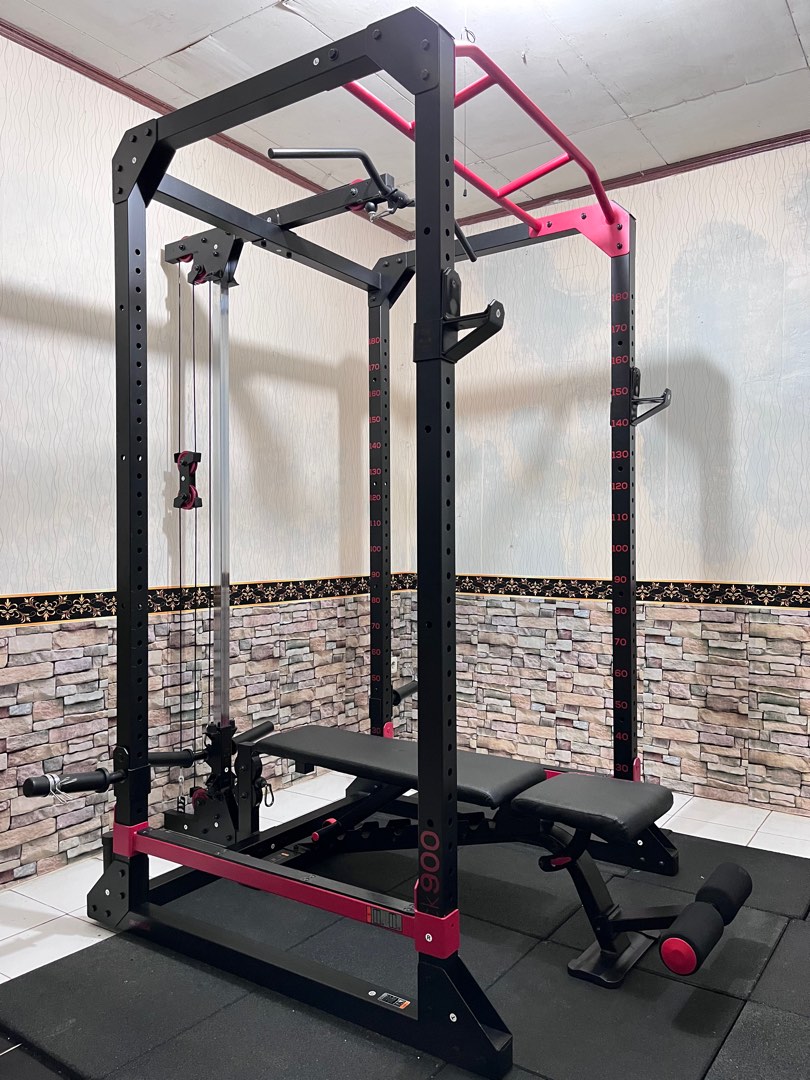 Decathlon domyos power squat rack 900, Olah Raga, Perlengkapan Olahraga ...