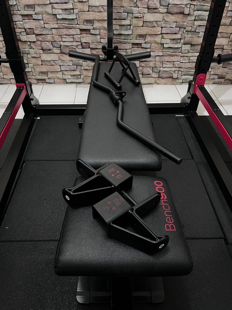 Decathlon domyos power squat rack 900, Olah Raga, Perlengkapan Olahraga ...