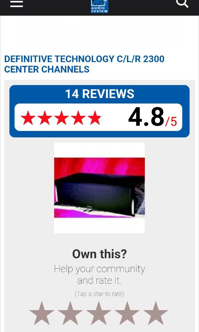 Definitive Technology CLR-2300 Center Speaker Build with Active ...