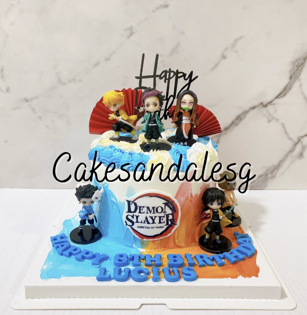 Demon Slayer Cake, Food & Drinks, Homemade Bakes on Carousell