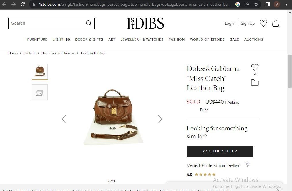 SALE !!Dolce & Gabbana Miss Catch Bag Authentic, Fesyen Wanita, Tas ...