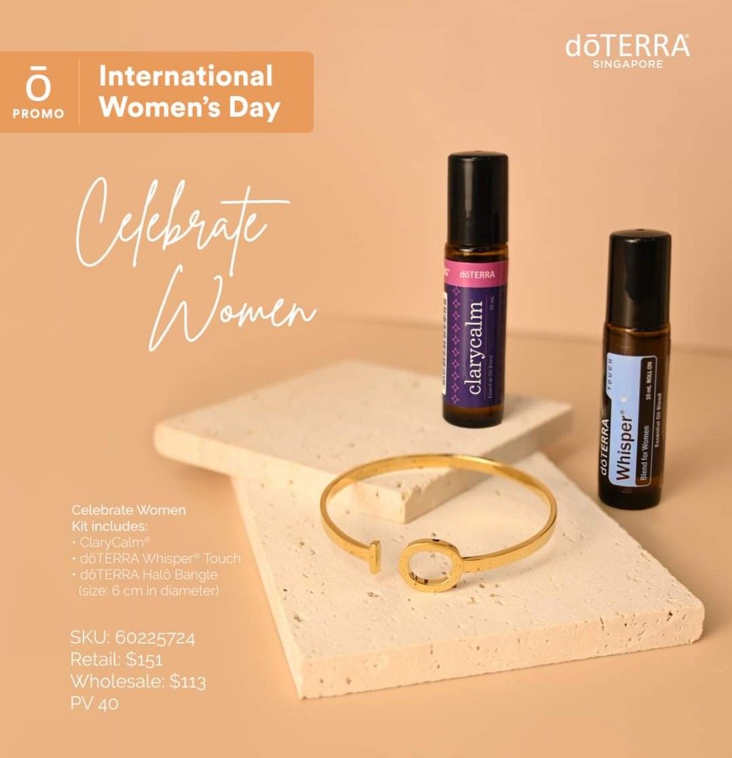Doterra Women Day Set - Clary Clam , Whisper Touch , 18k Limited ...