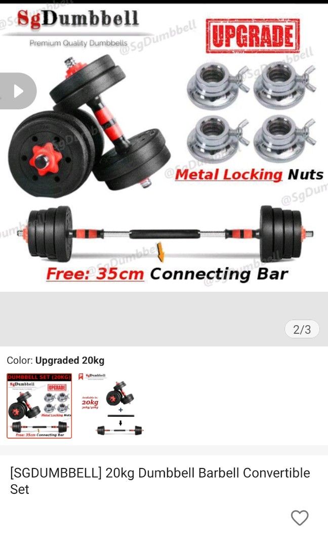Dumbbell Modular Set, Sports Equipment, Exercise & Fitness, Weights ...