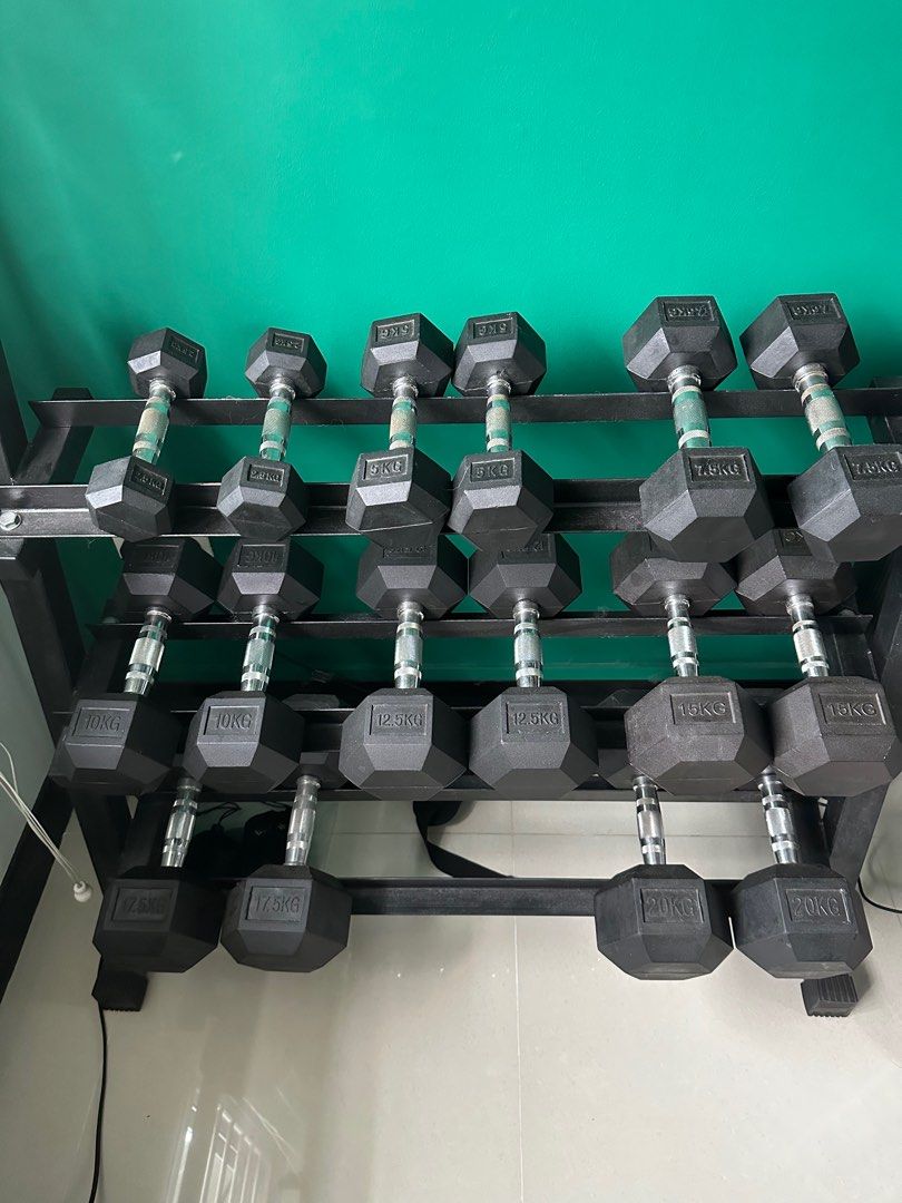 Dumbbell Set, Sports Equipment, Exercise & Fitness, Weights & Dumbbells ...