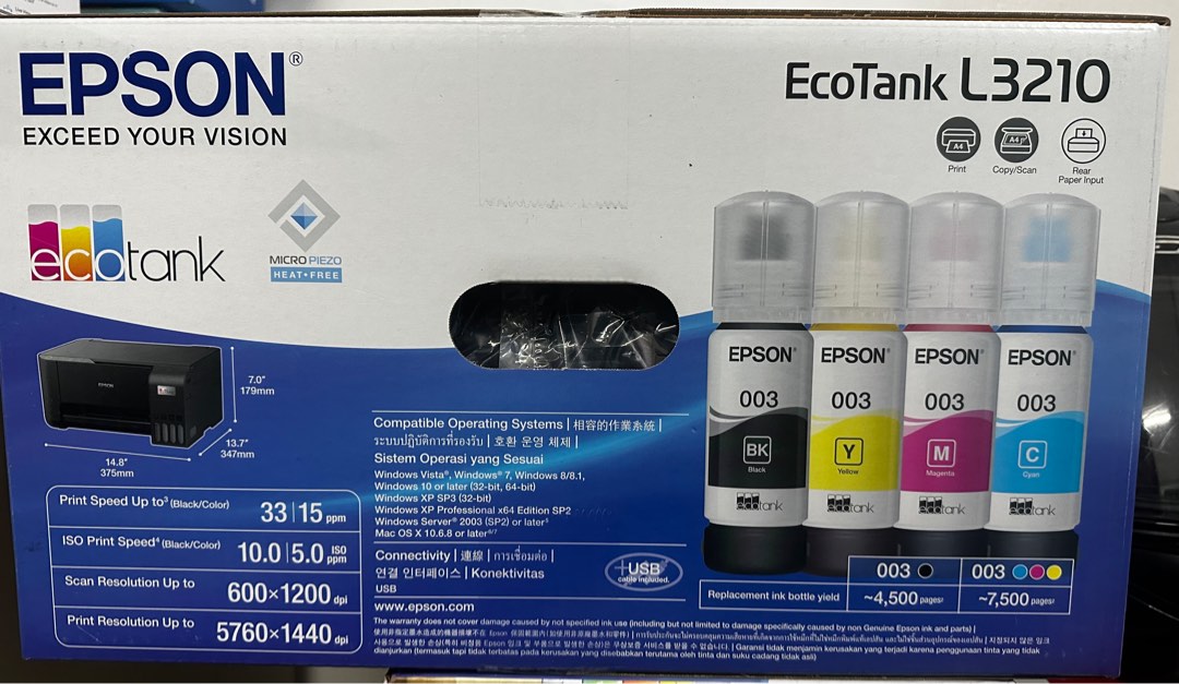 Epson L3210 Printer, Computers & Tech, Printers, Scanners & Copiers on ...