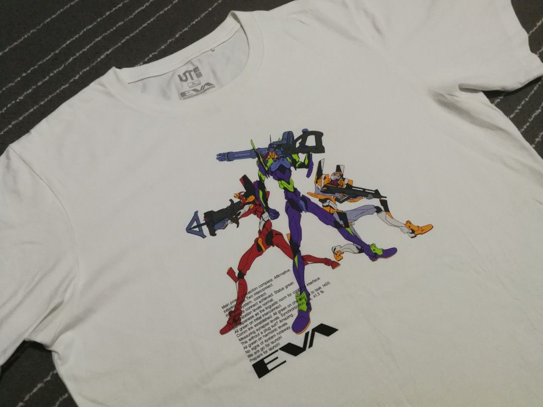 EVANGELION X uniqlo Eva 01 XL, Men's Fashion, Tops & Sets, Tshirts ...