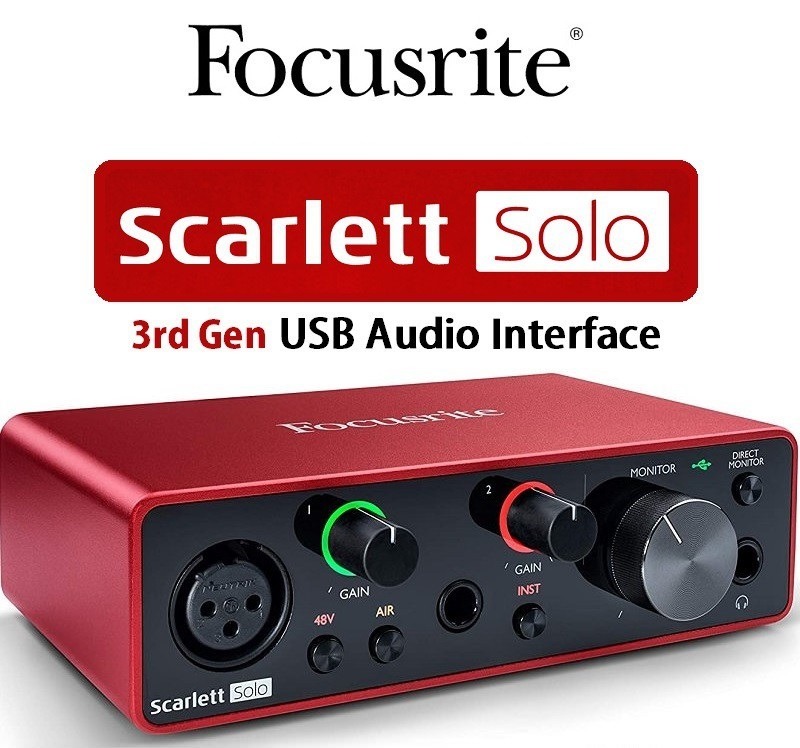 (BrandNew) Focusrite Scarlett Solo Gen 3 Audio Interface, Audio, Other ...
