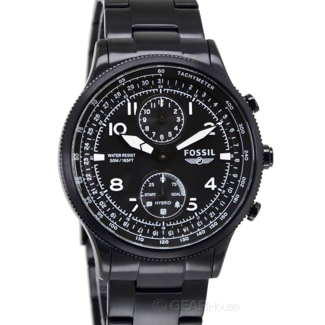 Fossil Retro Pilot Dual Time Hybrid Smartwatch, Men's Fashion, Watches ...