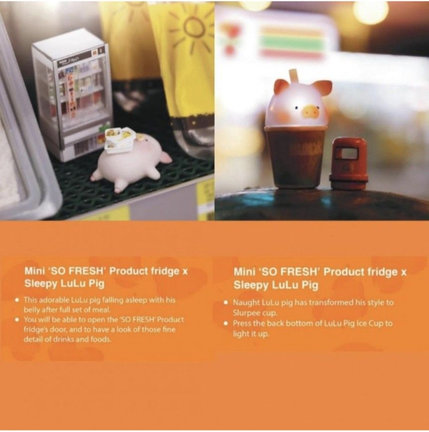 [Full Set] Lulu Pig 7-11 Collectibles & Model Kit, Hobbies & Toys, Toys ...