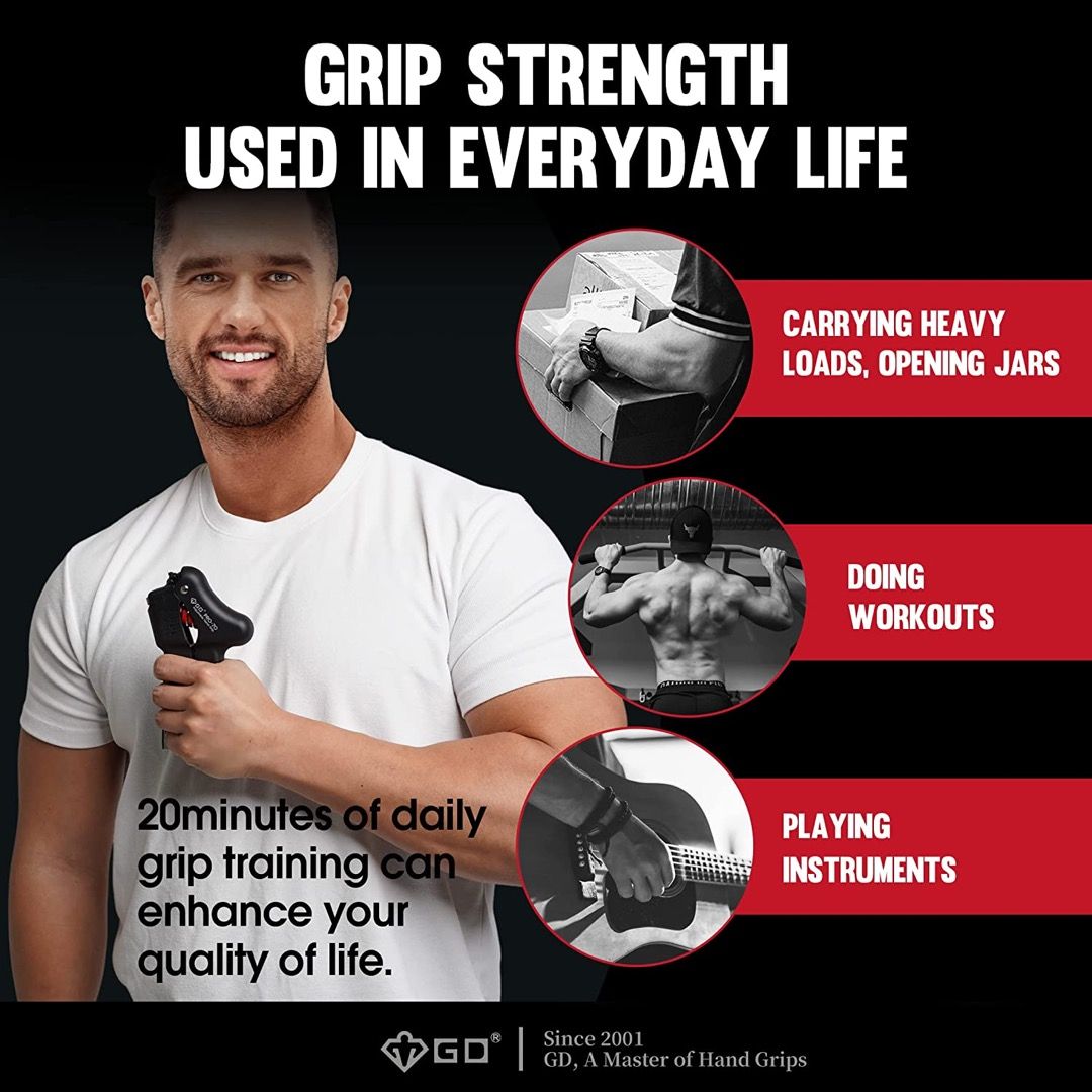 GD Hand Grip & Forearm Strength Trainer 25-70kg adjustable, Sports ...