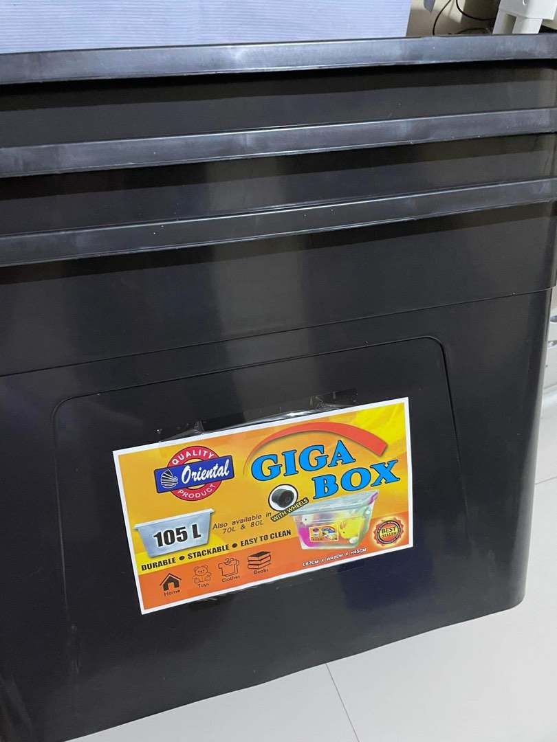 GIGA BOX 105L, Furniture & Home Living, Home Improvement & Organization ...