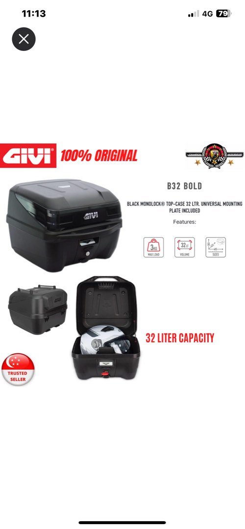 Givi box, Motorcycles, Motorcycle Accessories on Carousell