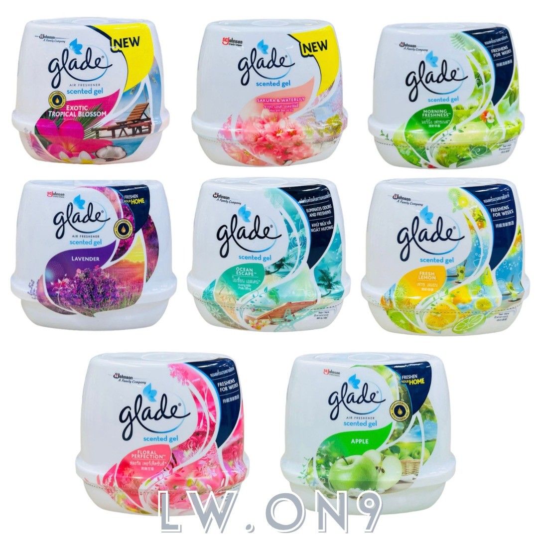 GLADE SCENTED GEL ELIMINATES ODORS AND FRESHENS HOME 180G AVAILABLE 8 ...