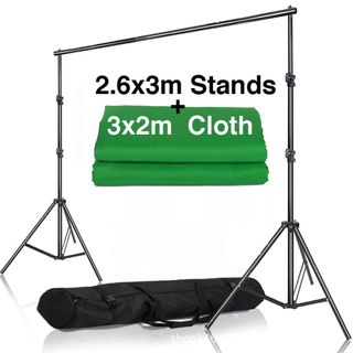 Green Screen Stand + Cloth. Full backdrop setup., Photography ...