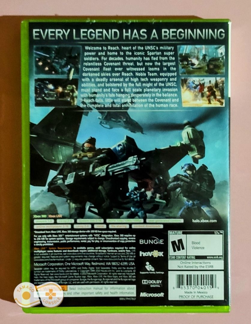 Halo Reach - [XBOX 360 Game] [NTSC / ENGLISH Language] on Carousell