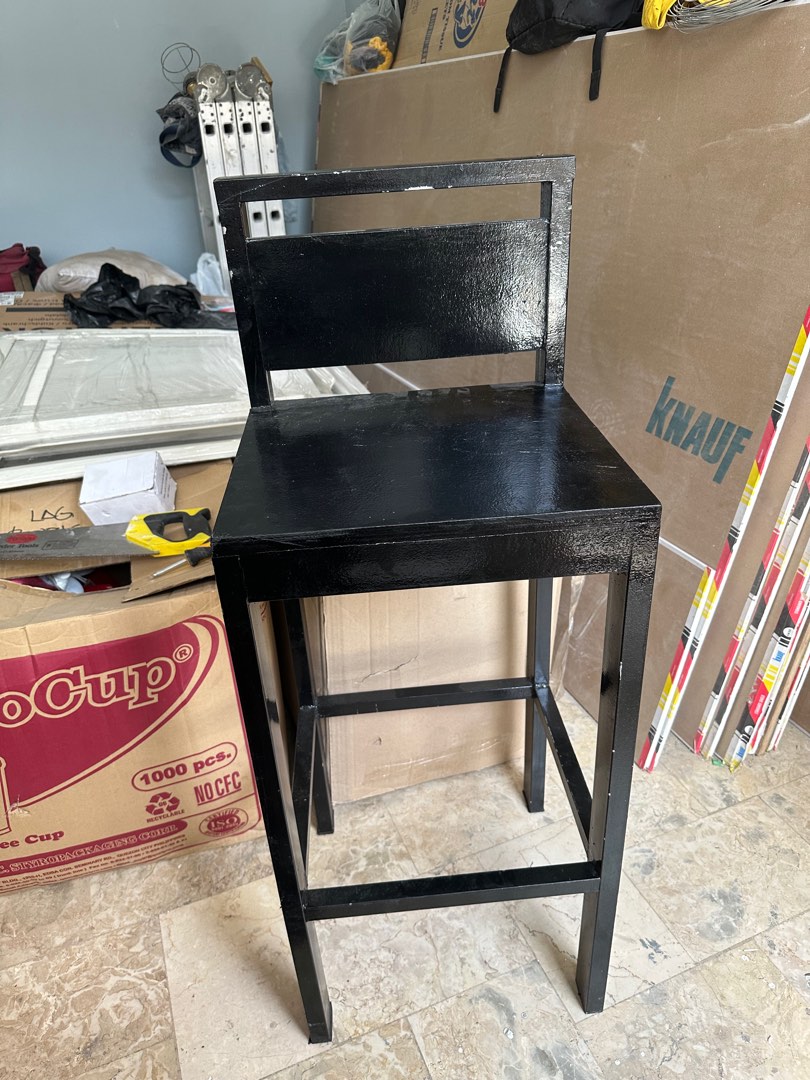HIGH CHAIR METAL AND WOOD on Carousell