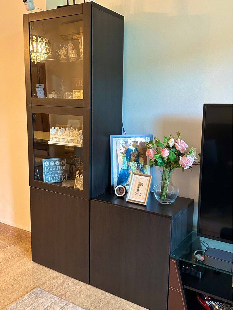 IKEA DISPLAY Besta Storage Combination with doors, Furniture & Home ...