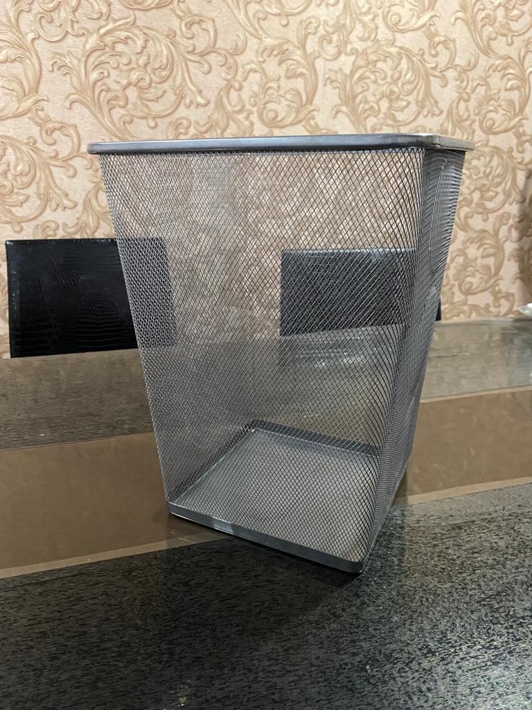 IKEA GREY METAL MESH DUSTBIN, Furniture & Home Living, Home Improvement ...