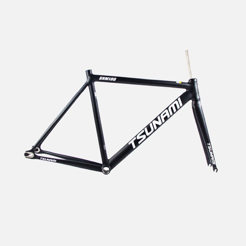 Tsunami Black SNM 100 Frameset Full Bike Fixie Singlespeed Fixed Gear 700c, Sports Equipment ...
