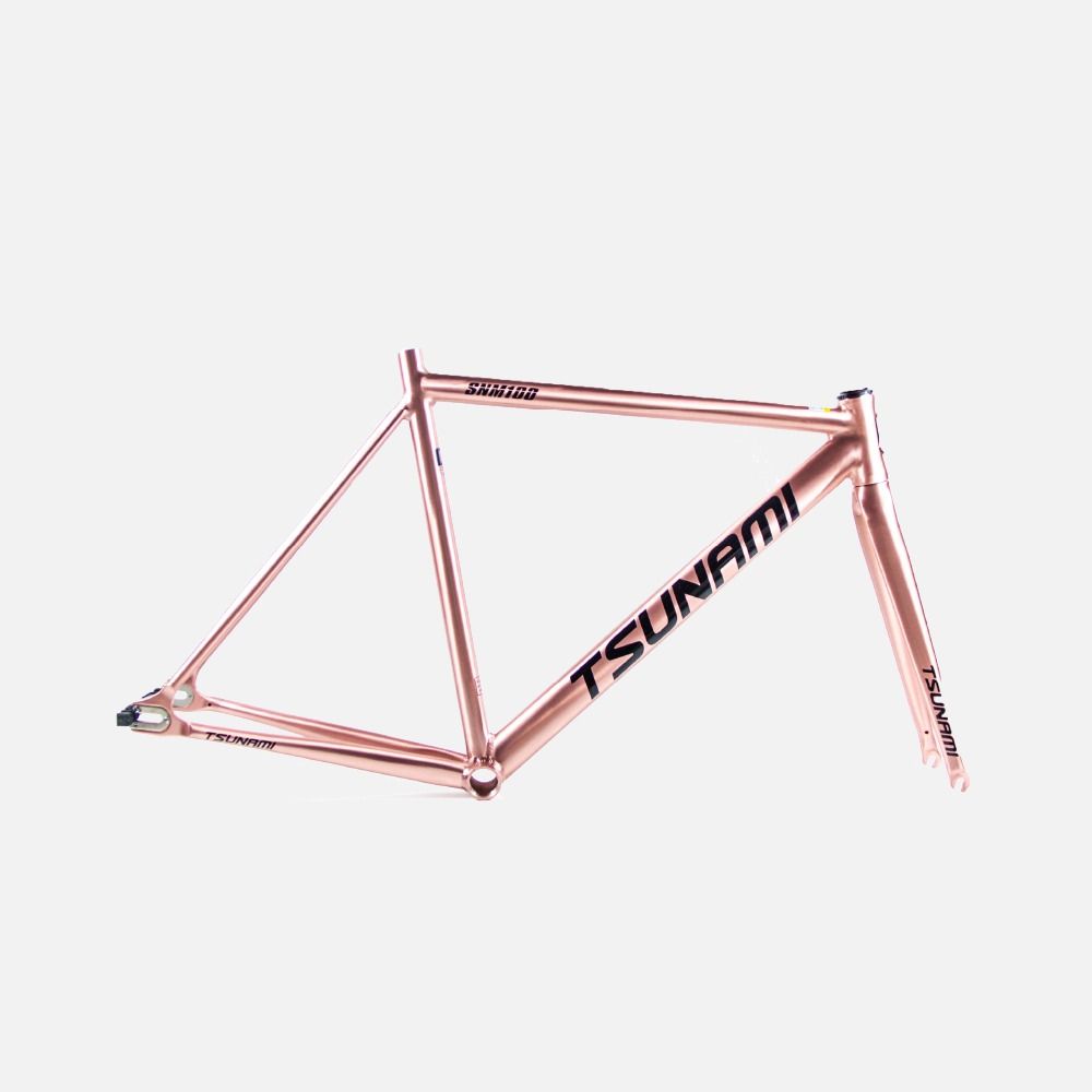 Tsunami Rose Gold SNM 100 Frameset Full Bike Fixie Singlespeed Fixed ...