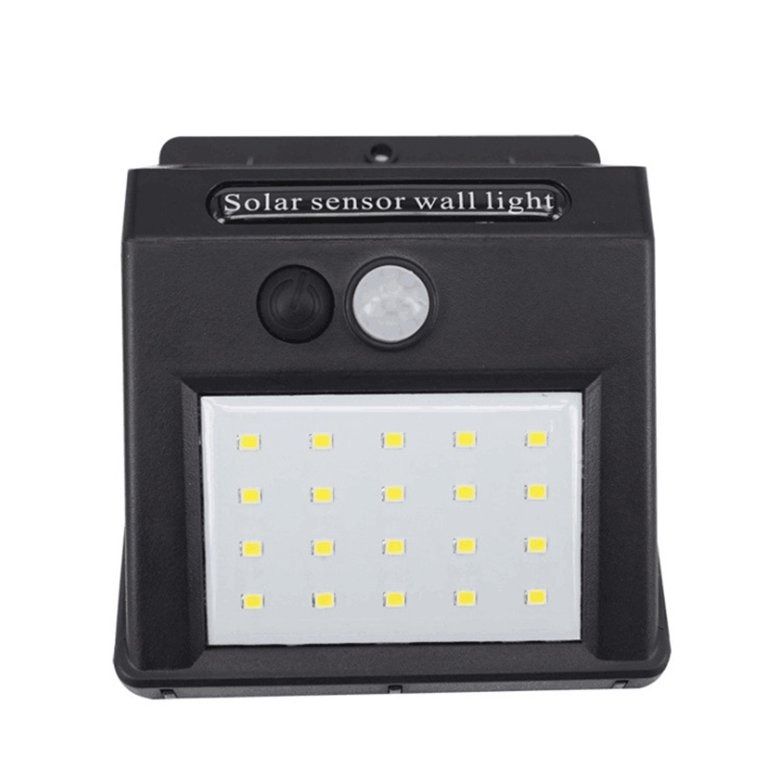 [J129] Solar Powered LED Wall Light, Motion PIR Sensor and CDS Night ...