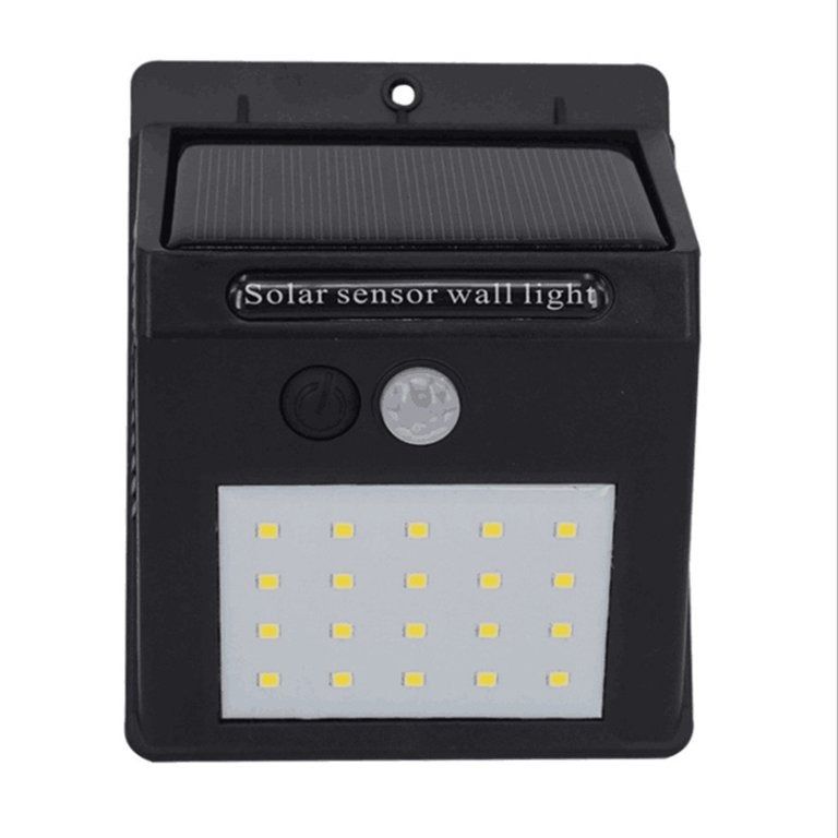 [J129] Solar Powered LED Wall Light, Motion PIR Sensor and CDS Night ...