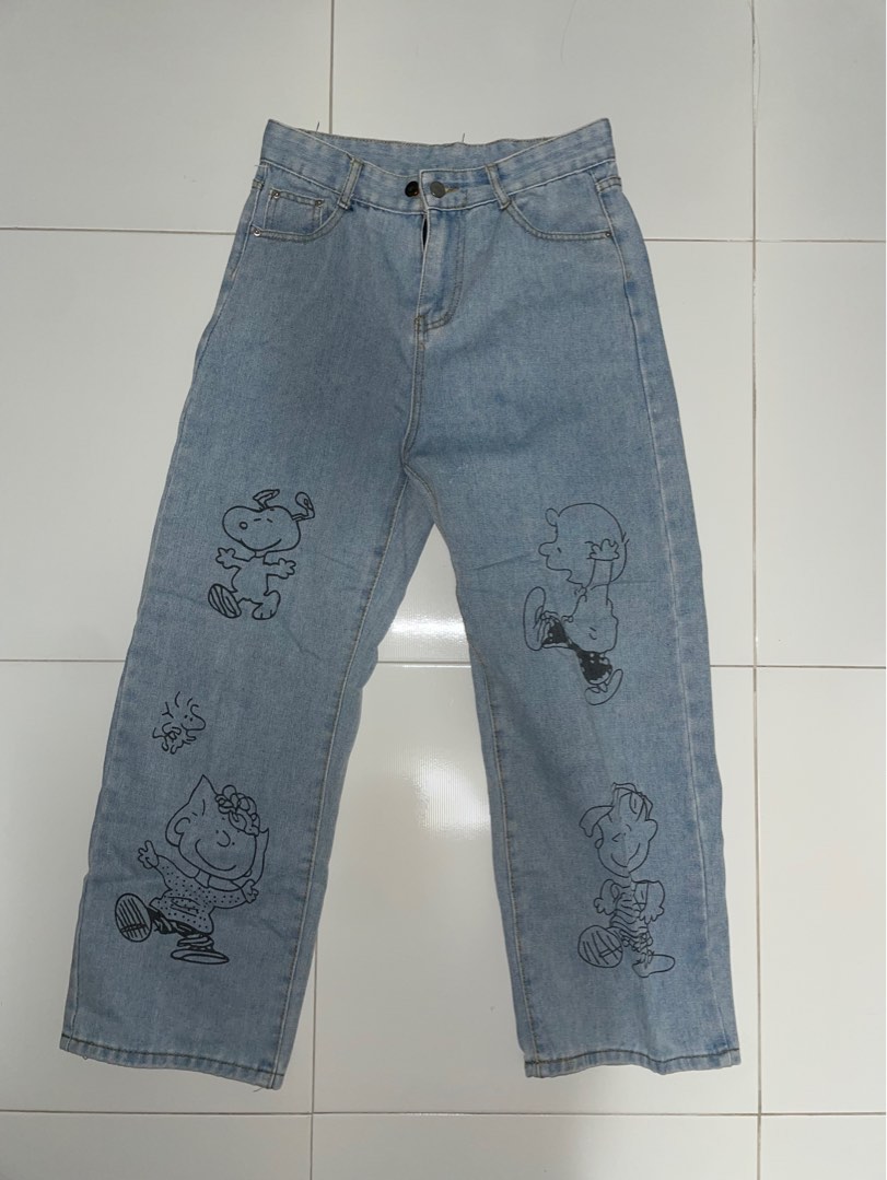 Snoopy jean, Women's Fashion, Bottoms, Jeans & Leggings on Carousell