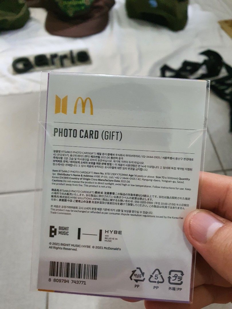 J-HOPE BTS MCDONALD'S OFFICIAL PHOTO CARD, K-Wave di Carousell