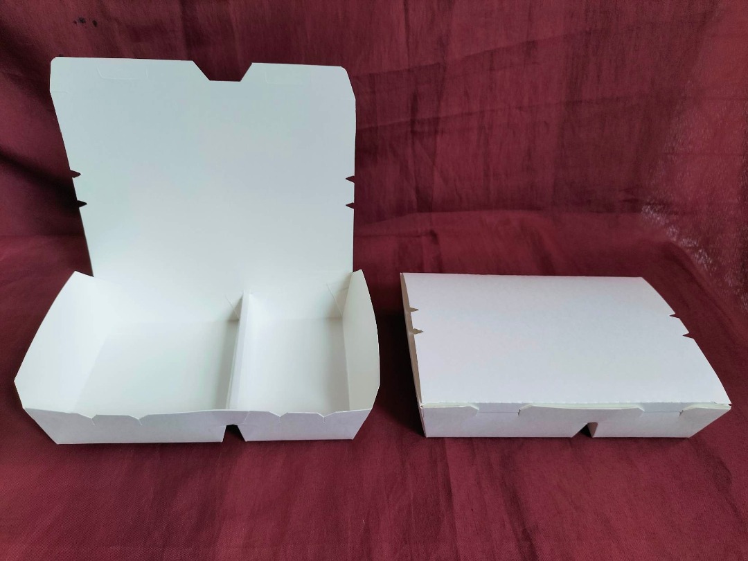 Laminated White LunchBox 2 Division, Food & Drinks, Packaged & Instant ...
